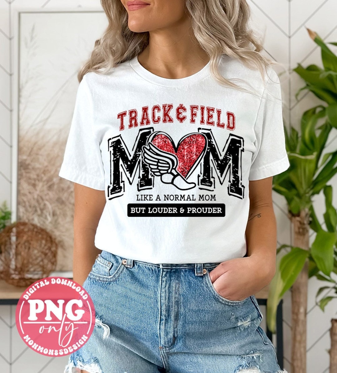 Track And Field Mom Mom PNG, Red, Varsity, Distressed, Track mama, Loud ...