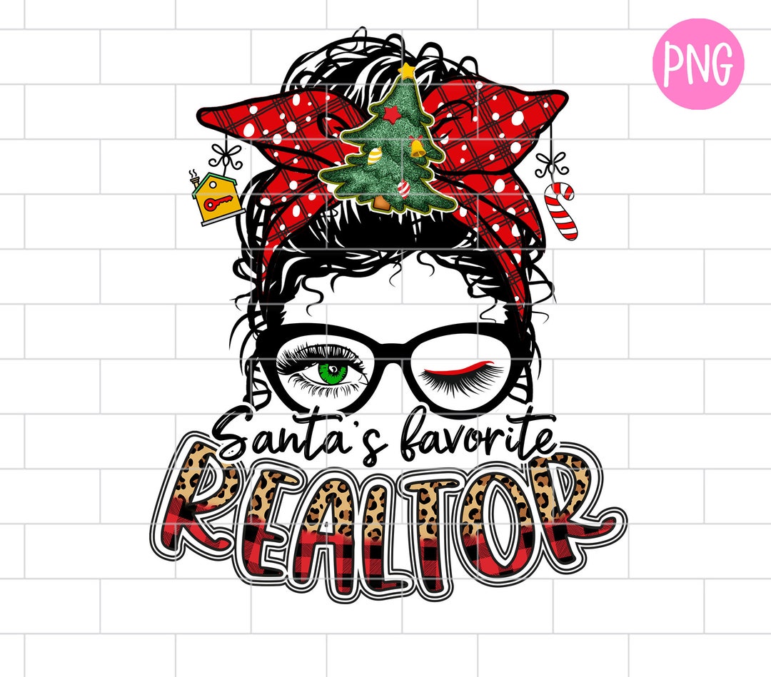 Santa's Favorite Real Estate Agent Christmas PNG - Etsy