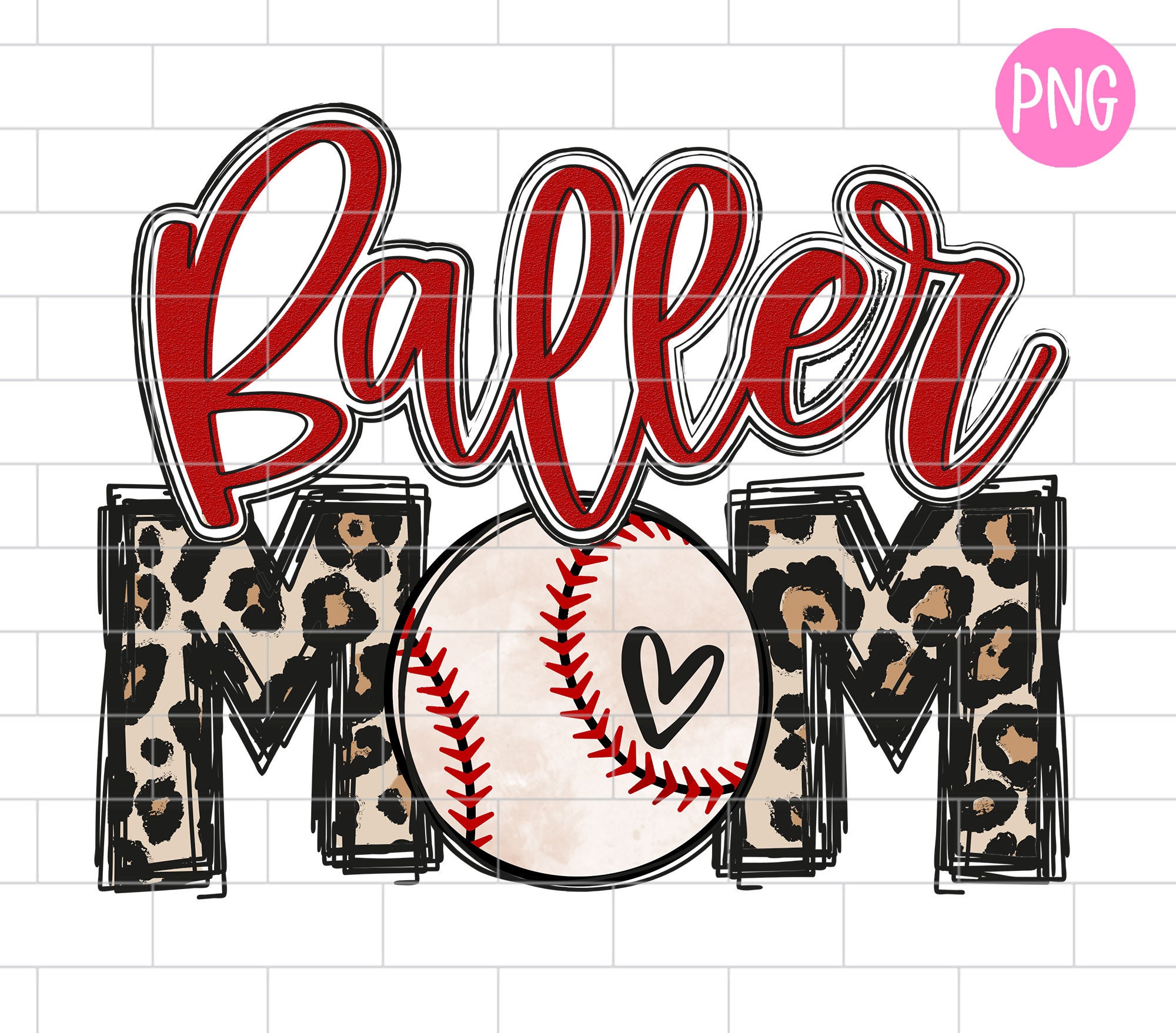 Baller Mom PNG Baseball Mom Sublimation Design Downloads - Etsy