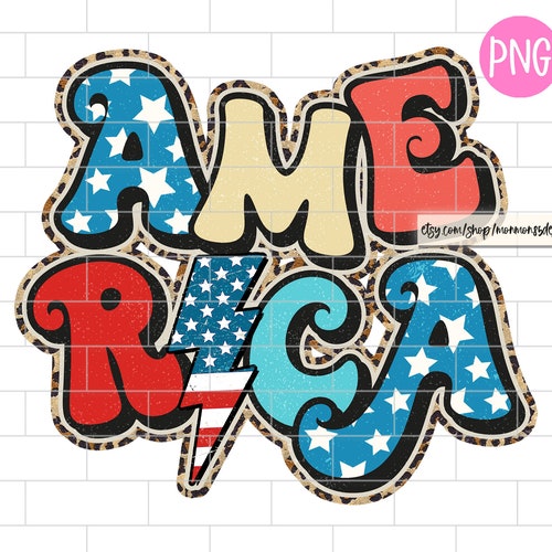 American Flag PNG Design USA Flag PNG 4th of July Png - Etsy