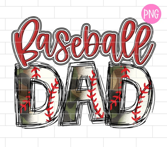 Baseball Dad PNG Sublimation Design Downloads - Etsy