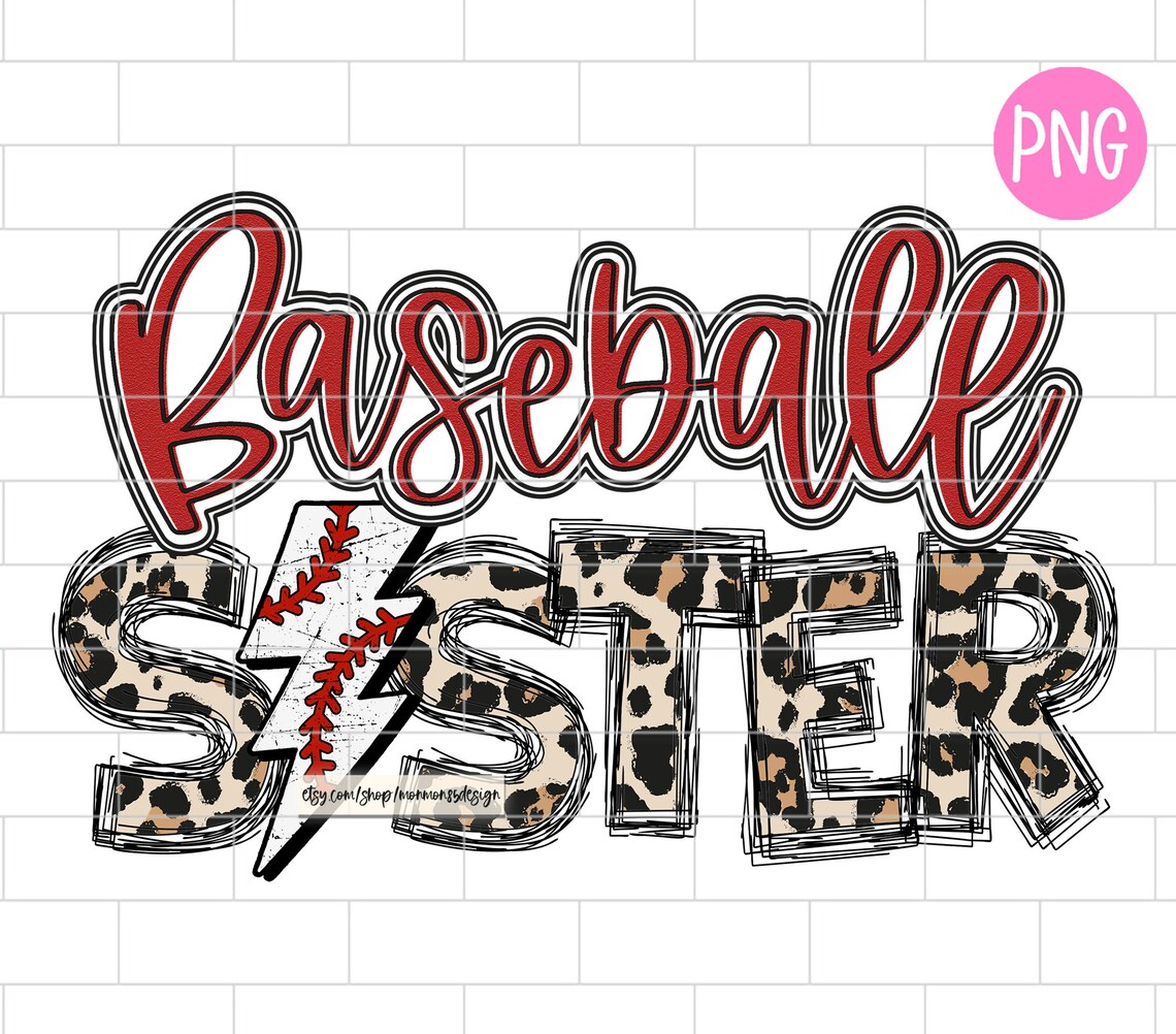 Baseball Sister PNG Sublimation Design Downloads - Etsy