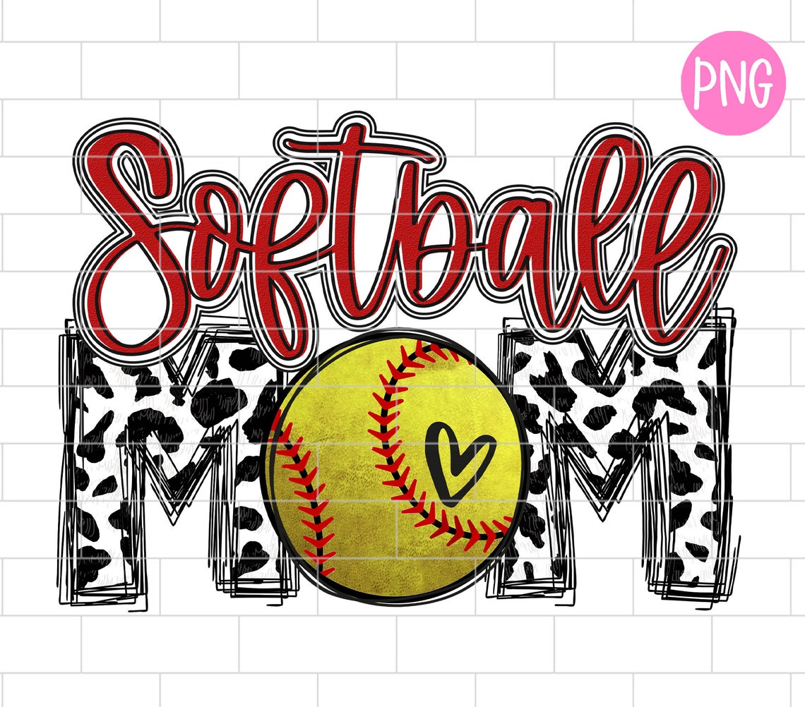 Softball Mom Cow Print PNG, Sublimation Design Downloads - Etsy