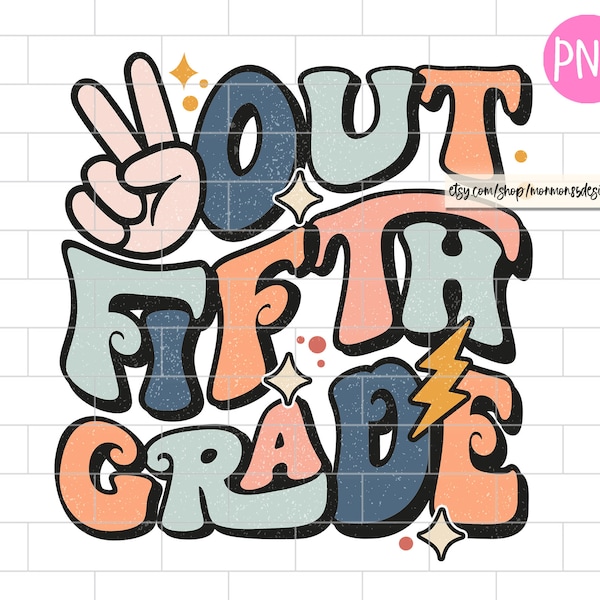 Peace Out Fifth Grade - Etsy