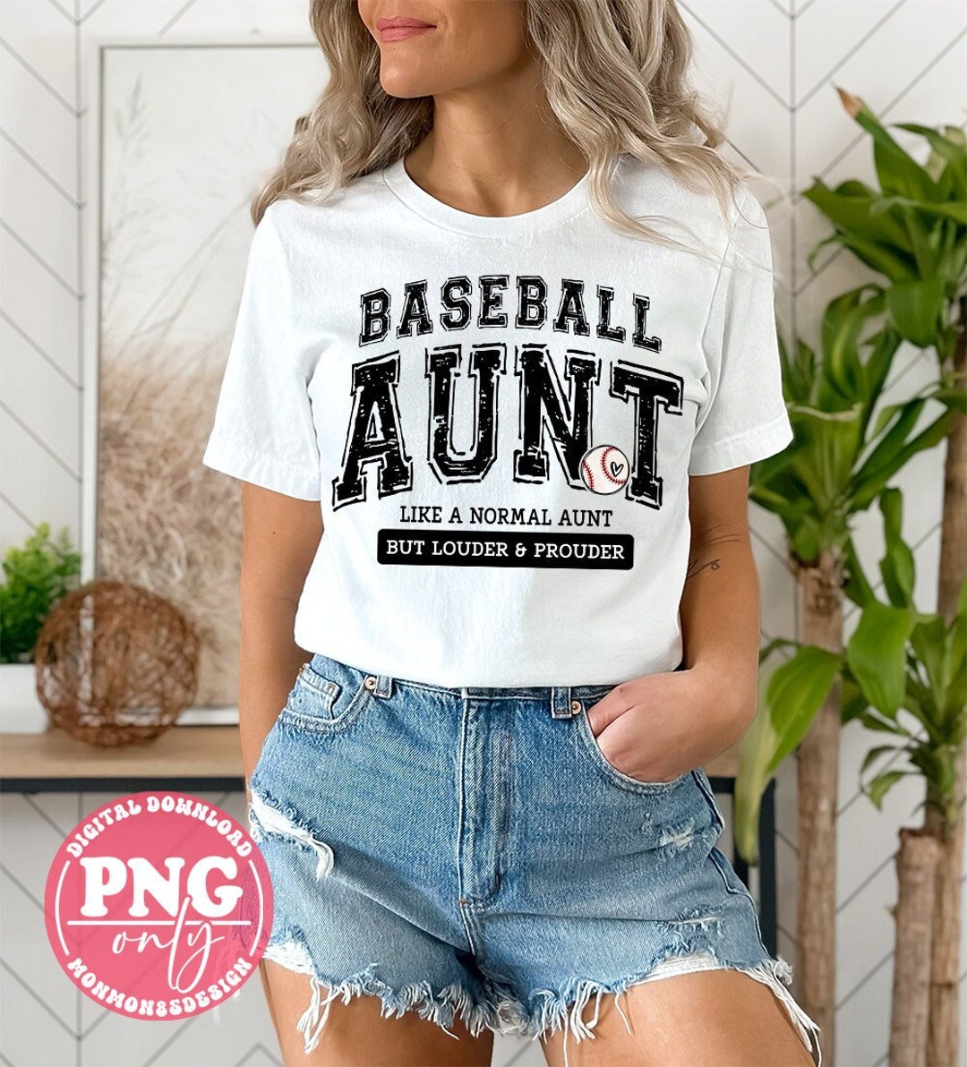 Baseball Aunt PNG: Distressed Varsity Sublimation Design (digital ...