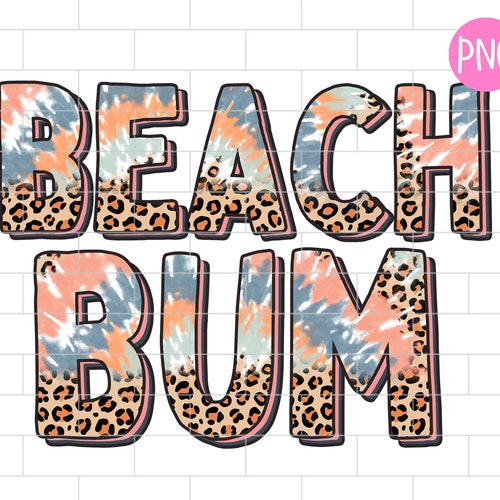 Beach Bum Png Beach Bum Sublimation Retro Summer Design - Etsy