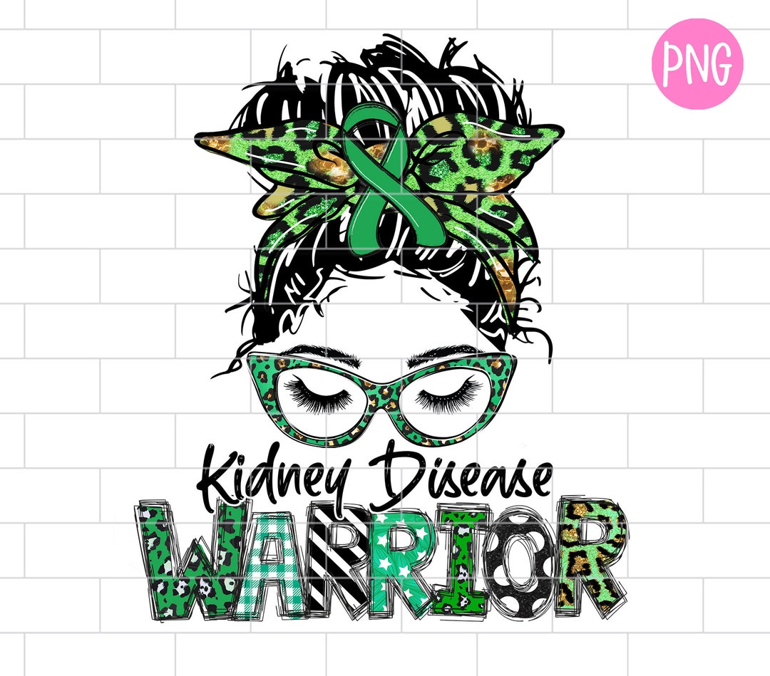 Kidney Disease Warrior PNG: Green Ribbon Awareness (digital Download ...