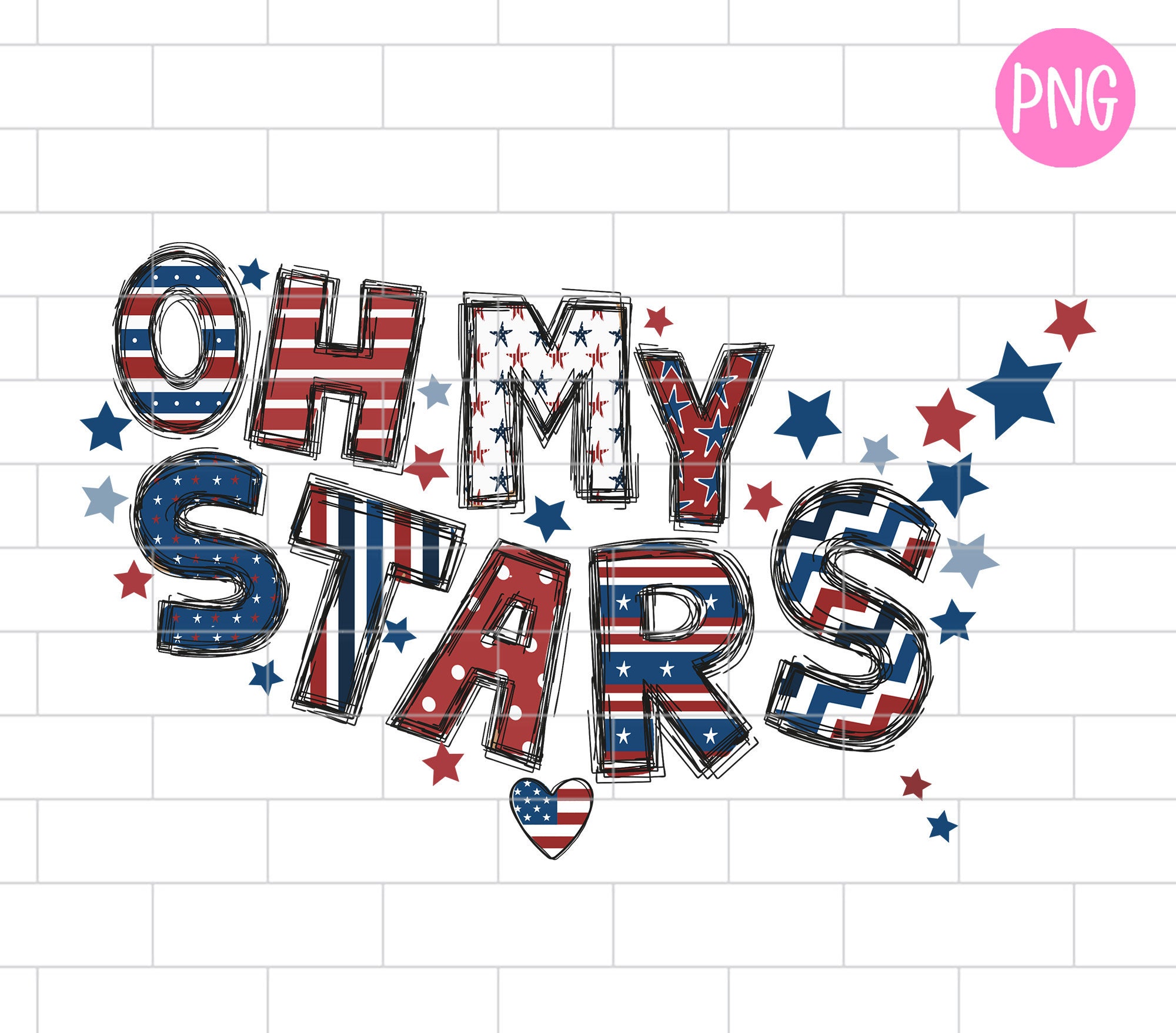 4th of July PNG, Oh My Stars PNG, Patriotic, Independence Day, USA ...