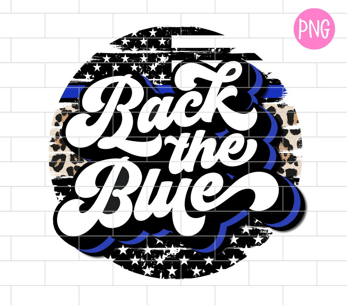 Back the Blue PNG Police Flag Deputy Wife Blue Line - Etsy