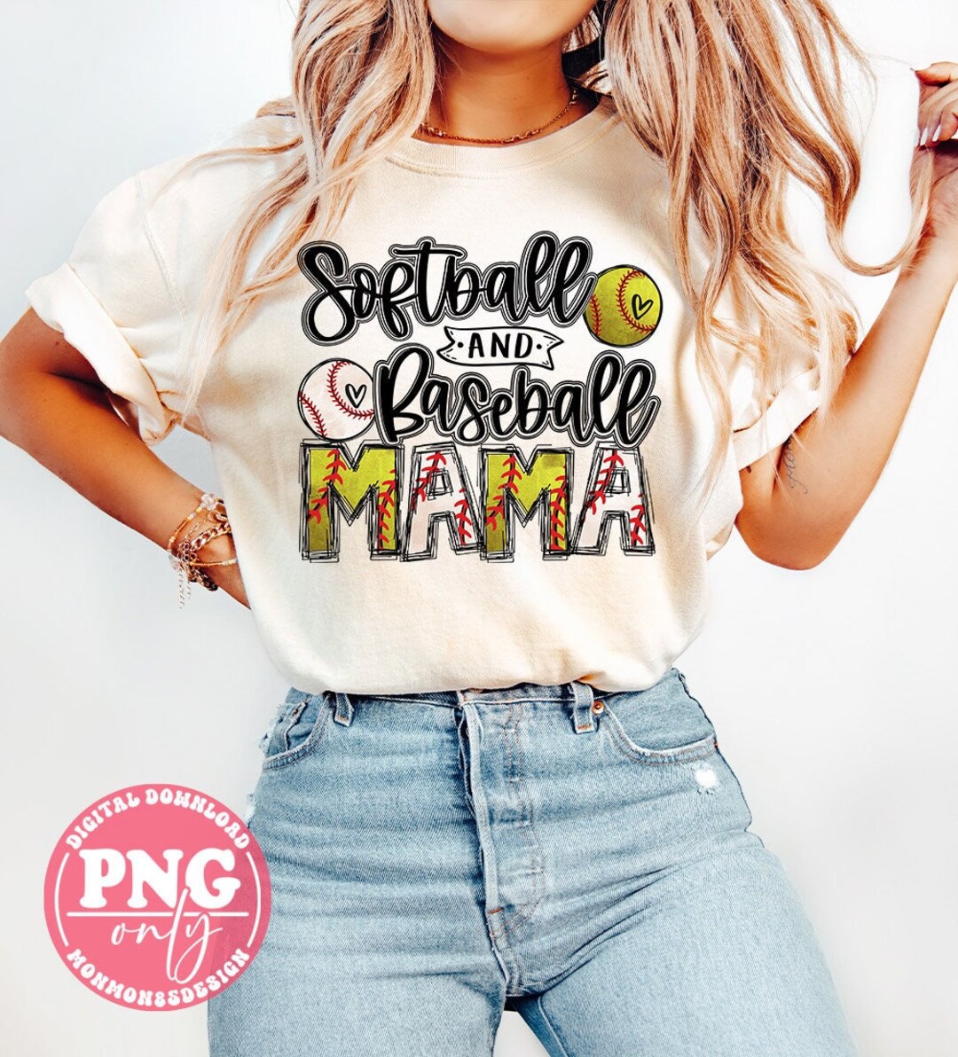 Softball and Baseball Mama PNG, Mama of Both, Ballers Mama, Ballpark ...