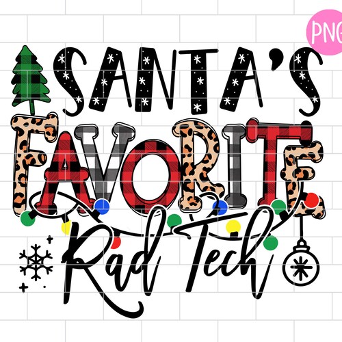 Santa's Favorite X-ray Tech Png Merry Christmas X-ray - Etsy