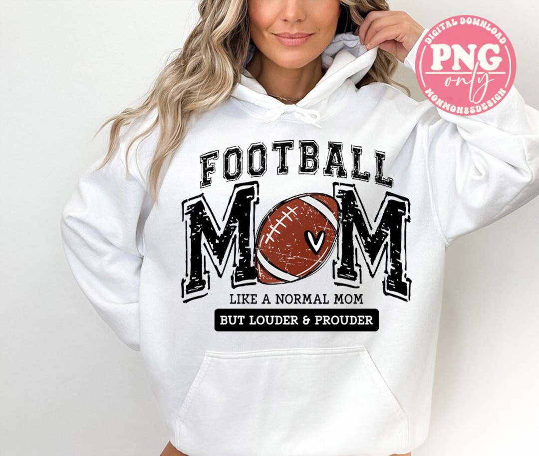 Distressed Football Mom PNG: Loud & Proud Varsity Design (digital ...