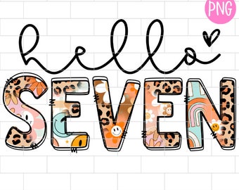 7th Birthday Girl Png - Etsy