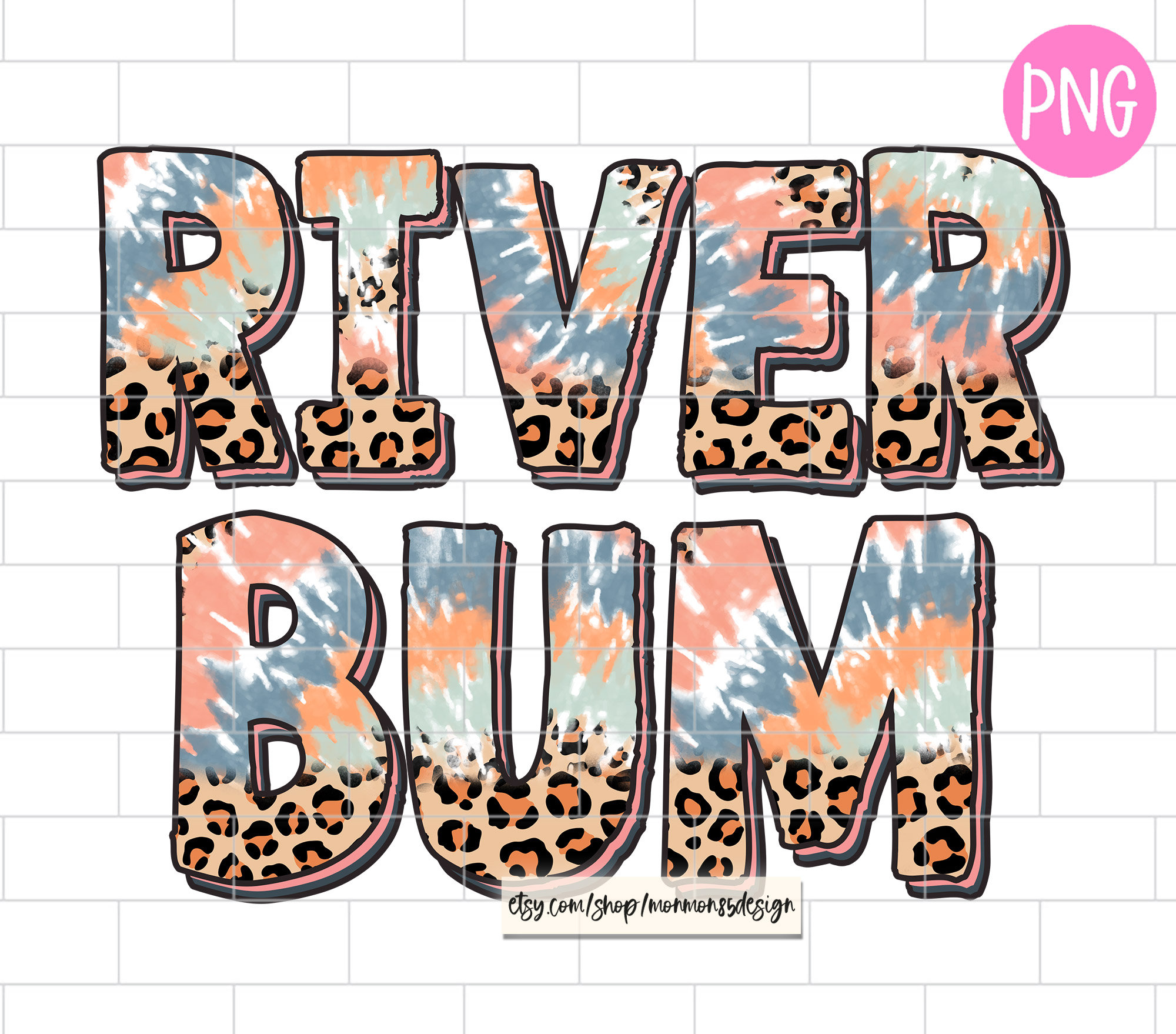 River Bum PNG Leopard Summer River Life Sublimation Design - Etsy