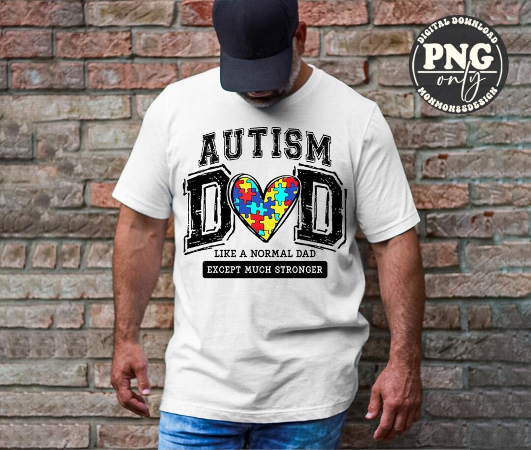 Autism Dad PNG: Varsity Heart Sublimation Design (digital Download ...