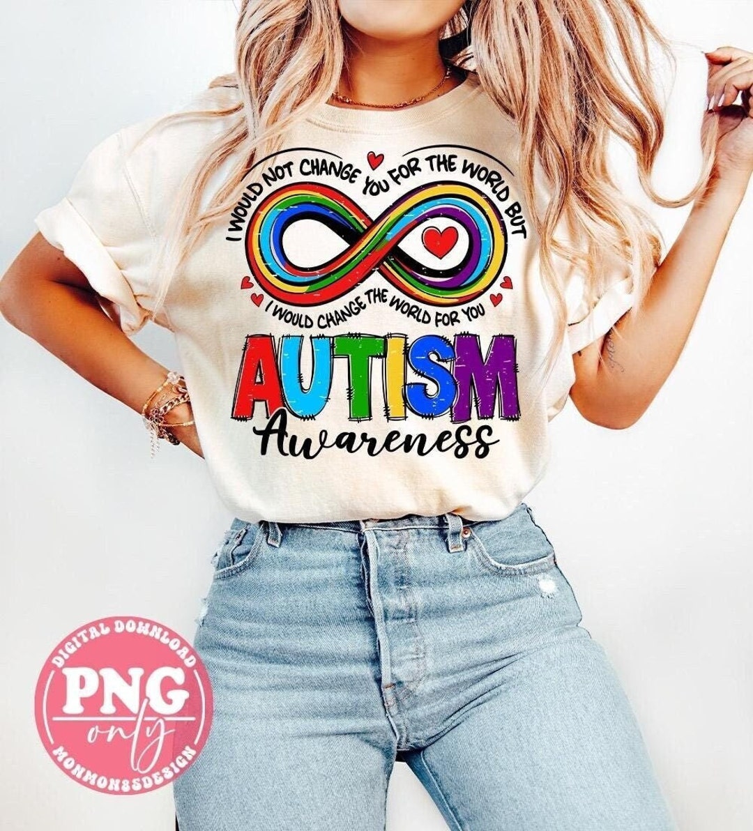 Autism Awareness PNG: Heart Infinity Symbol Design (digital Download ...