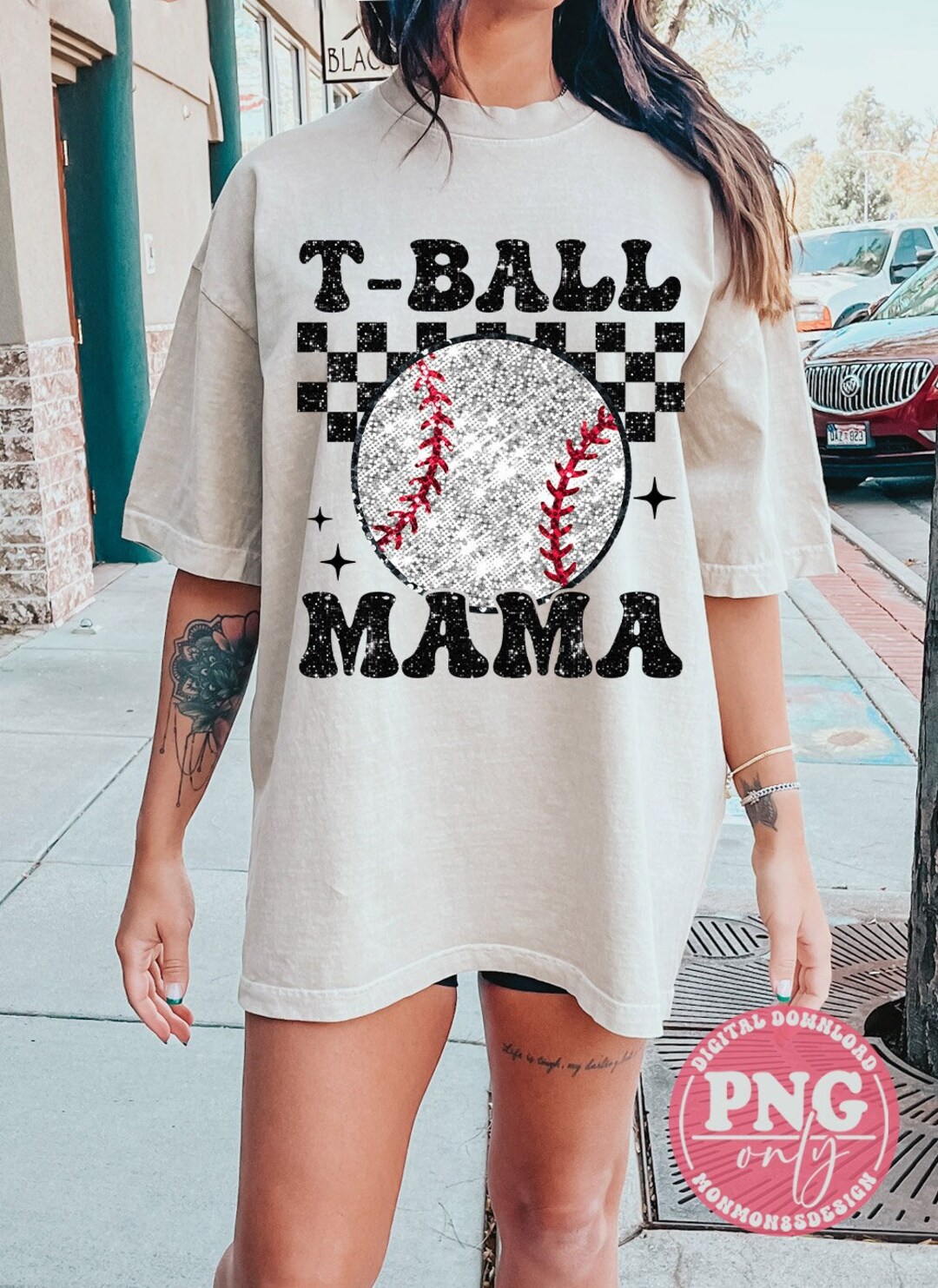 T-ball Mama Png, T-ball Mom Png, T-ball Game Day PNG, Black, Glitter ...