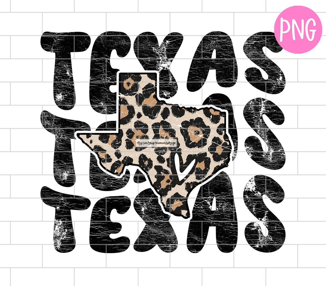 Leopard Texas Pride PNG: Distressed Sublimation Design (digital ...