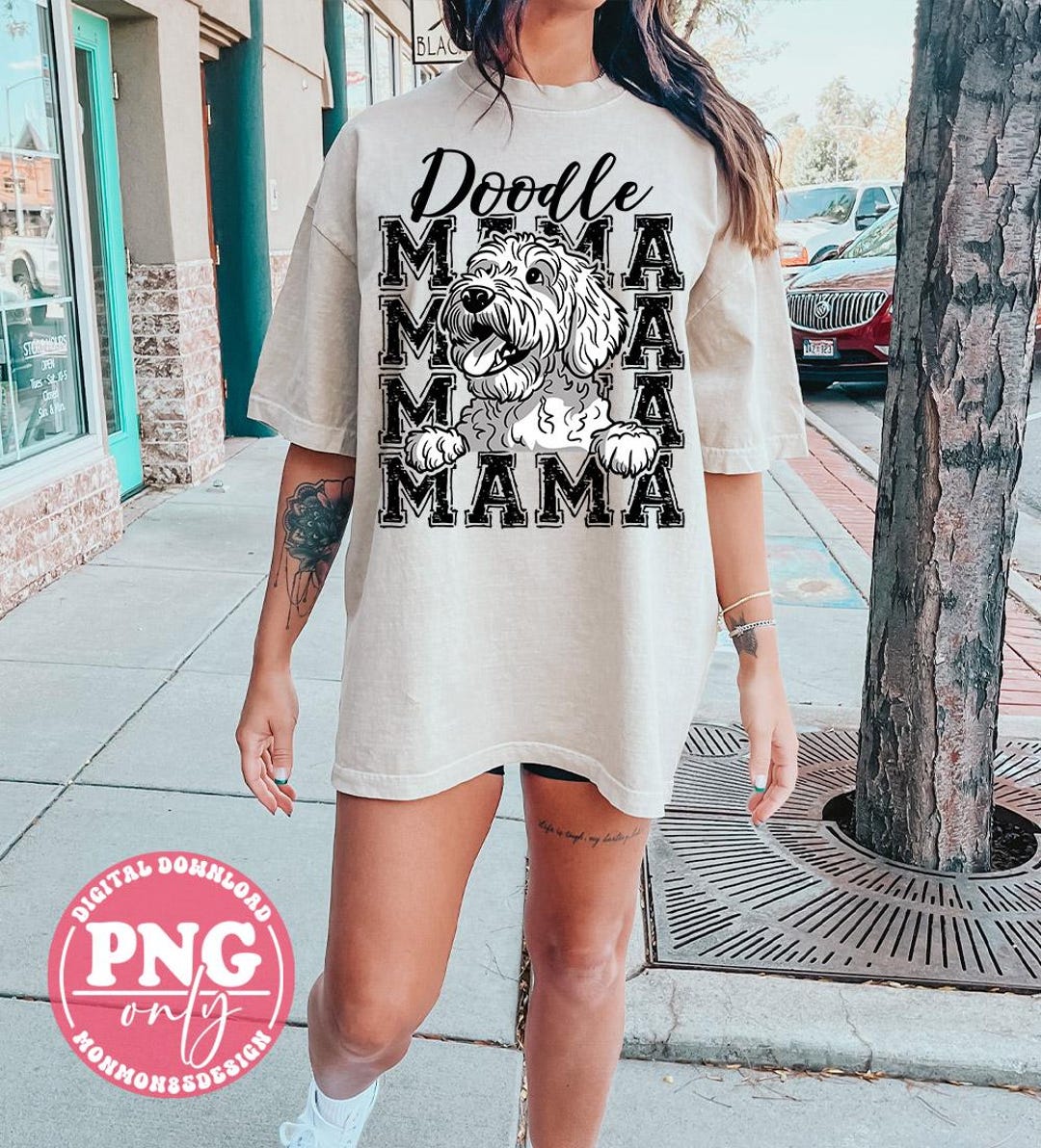 Doodle Mama PNG, Goldendoodle Mom Png, Stacked, Dog Mom Life Png ...