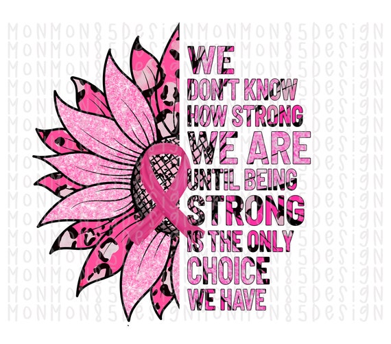 Breast Cancer Awareness Png Pink Sunflower Sublimation Design Etsy