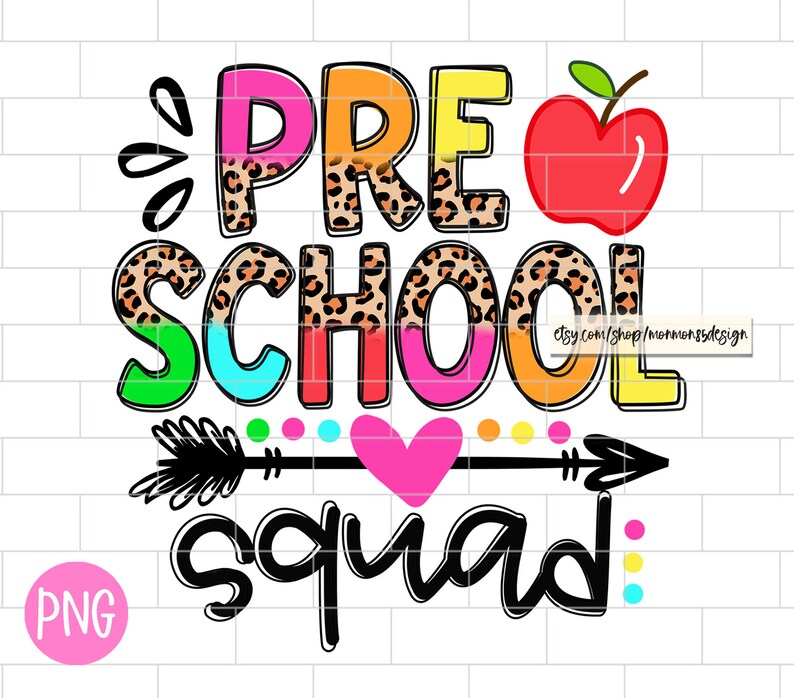 Preschool Squad PNG, Back to School, Preschool Teacher, First Day of ...