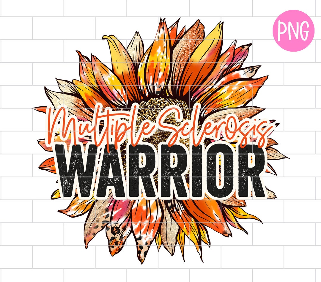 Multiple Sclerosis Warrior PNG, Sunflower, Awareness, Leopard, Mom ...