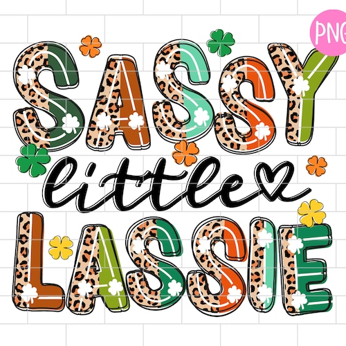 Sassy Little Lassie SVG PNG Little Girl St. Patrick's - Etsy