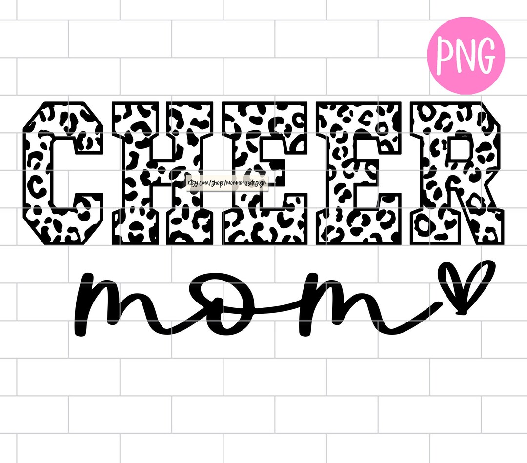 Cheer Mom PNG Cheerleading Mom Leopard Sublimation Design - Etsy