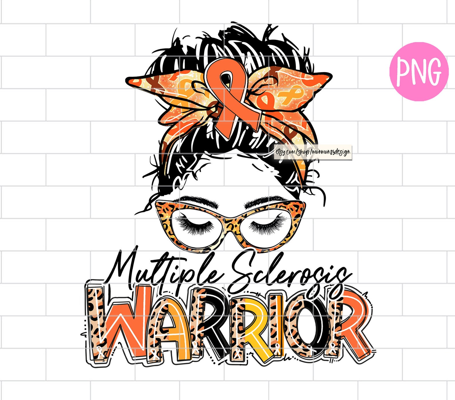 Multiple Sclerosis Warrior PNG, Awareness, Leopard, Mom Sublimation ...