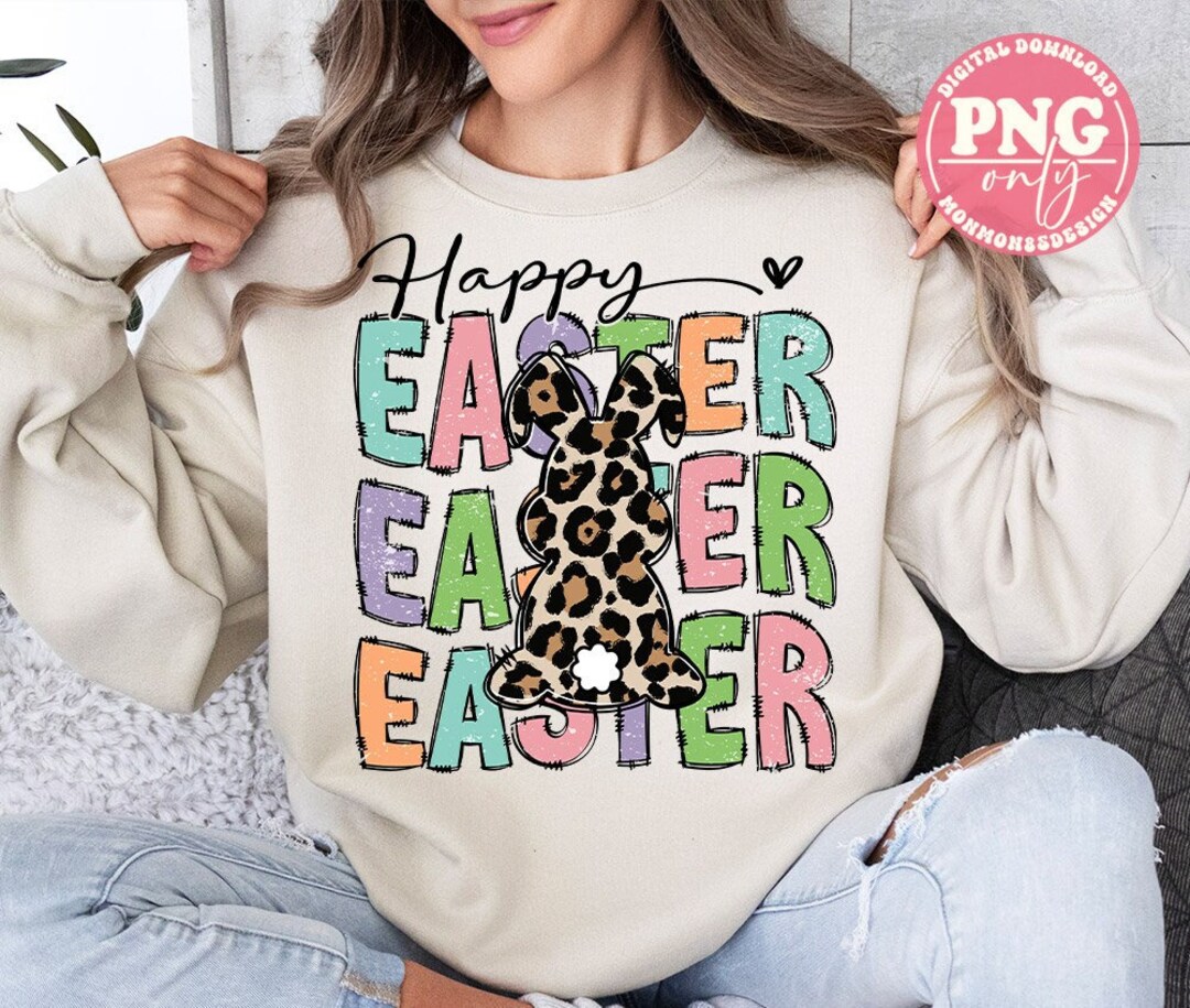 Happy Easter PNG, Retro, Leopard Bunny, Cute, Funny Easter, Leopard ...