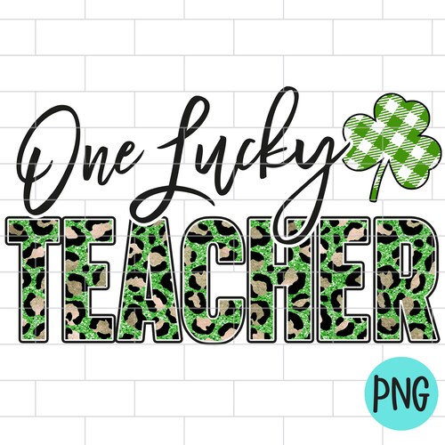 One Lucky Teacher St. Patrick's Day Rainbow Shamrock - Etsy