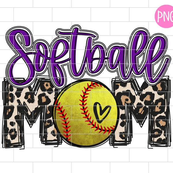 Purple Softball Mom Png - Etsy