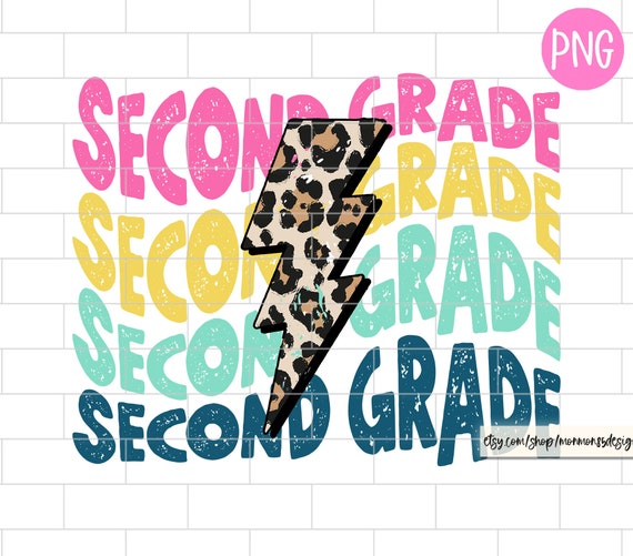 Second Grade Png 2nd Grade Teacher PNG Back to School - Etsy