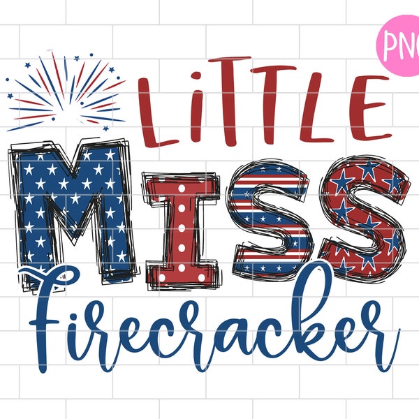 Little Miss Firecracker Svg - Etsy