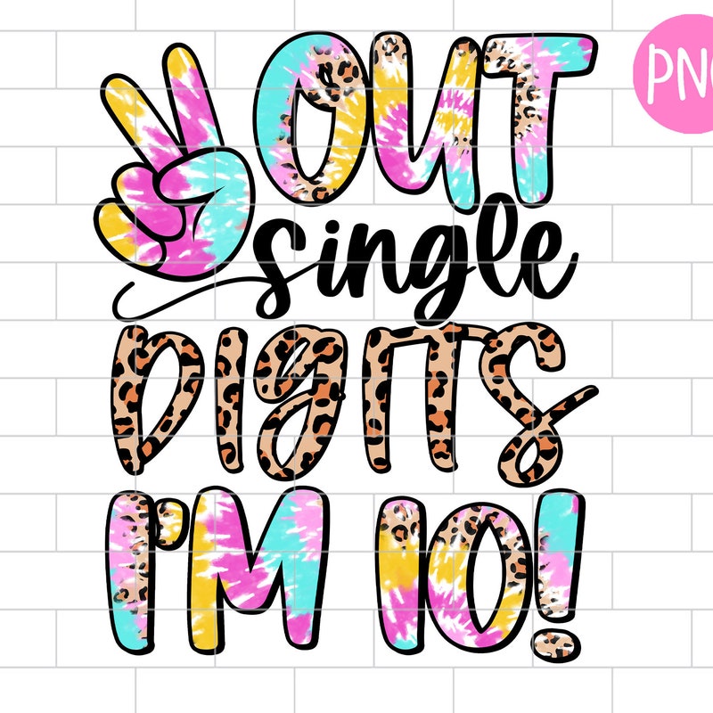 Peace Out Single Digits - Etsy