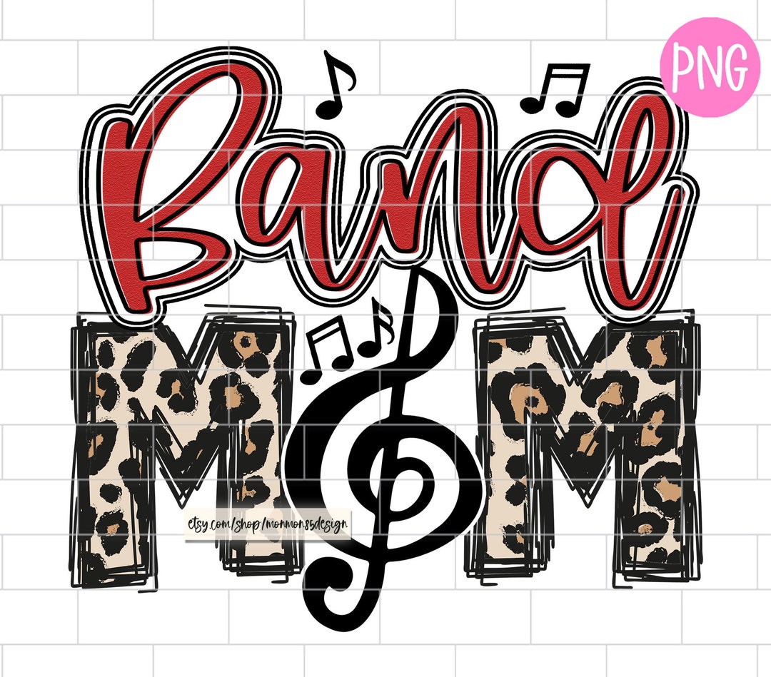 Band Mom Red PNG, Mom, Leopard Sublimation Design Downloads - Etsy