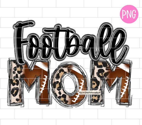 Football Mom PNG Black Leopard Sublimation Design Downloads - Etsy