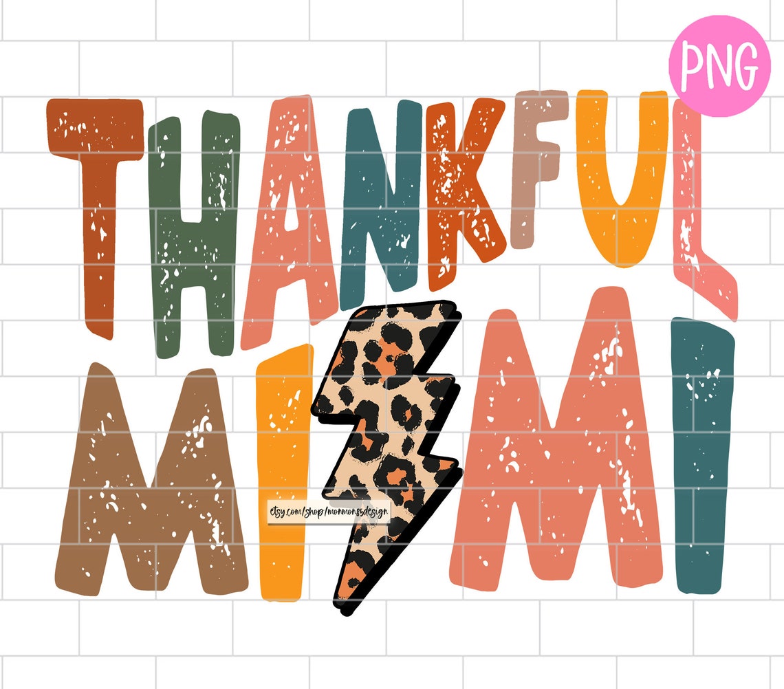 Thankful Mimi PNG Thanksgiving Png Fall Mimi Pumpkin - Etsy