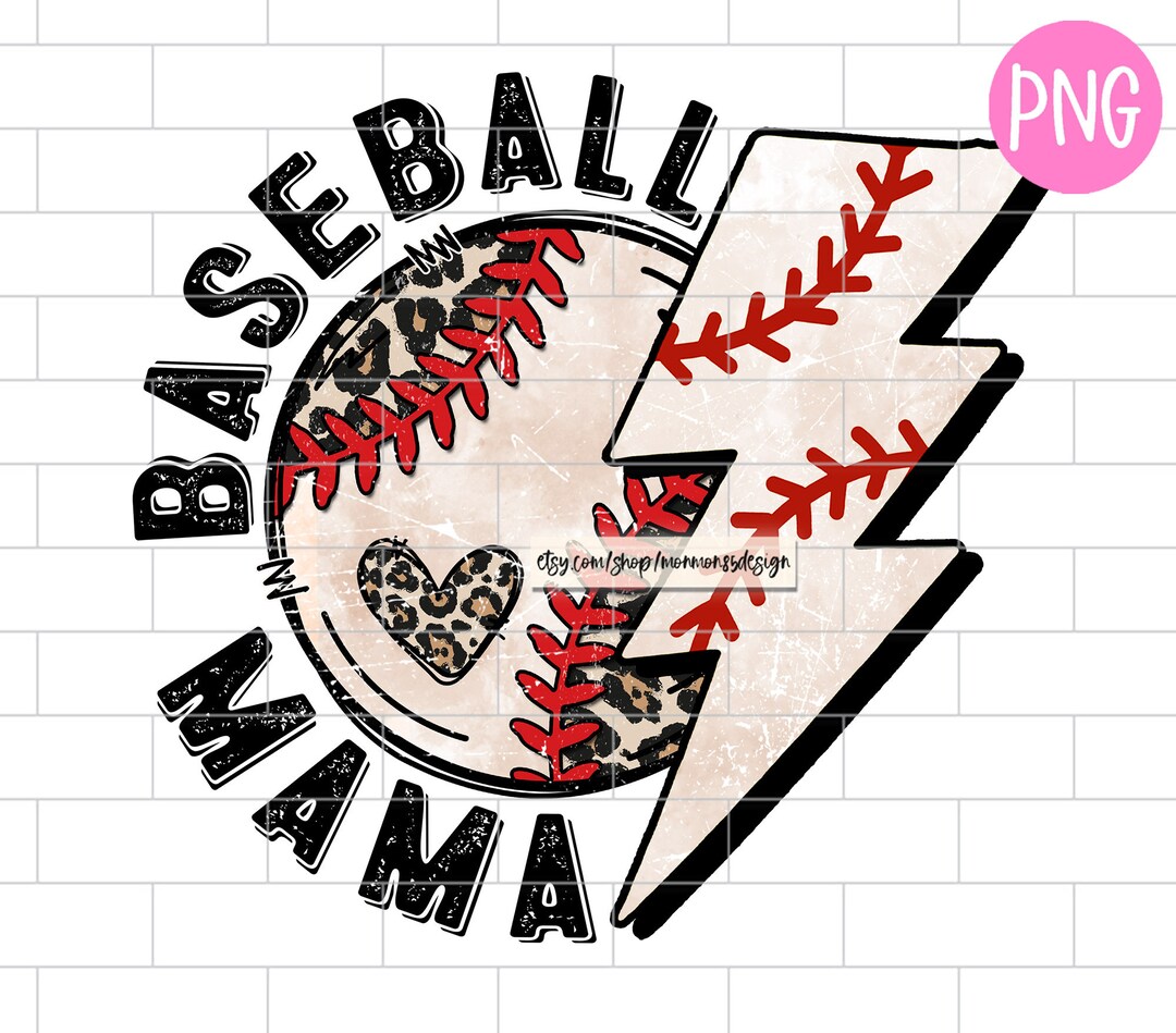 Baseball Mama PNG, Distressed, Leopard, Baseball Mom, Sublimation ...