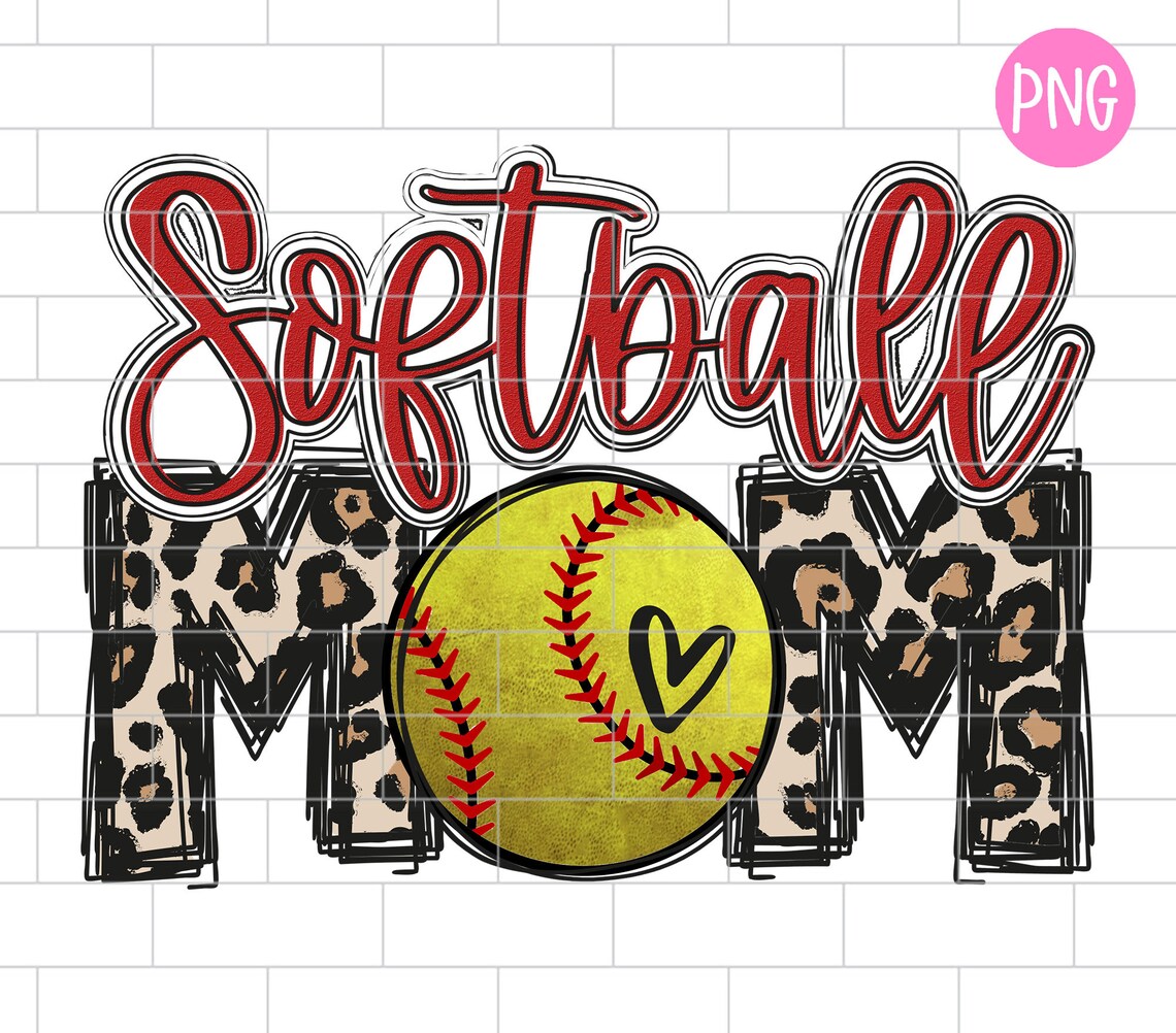 Softball Mom PNG Sublimation Design Downloads - Etsy