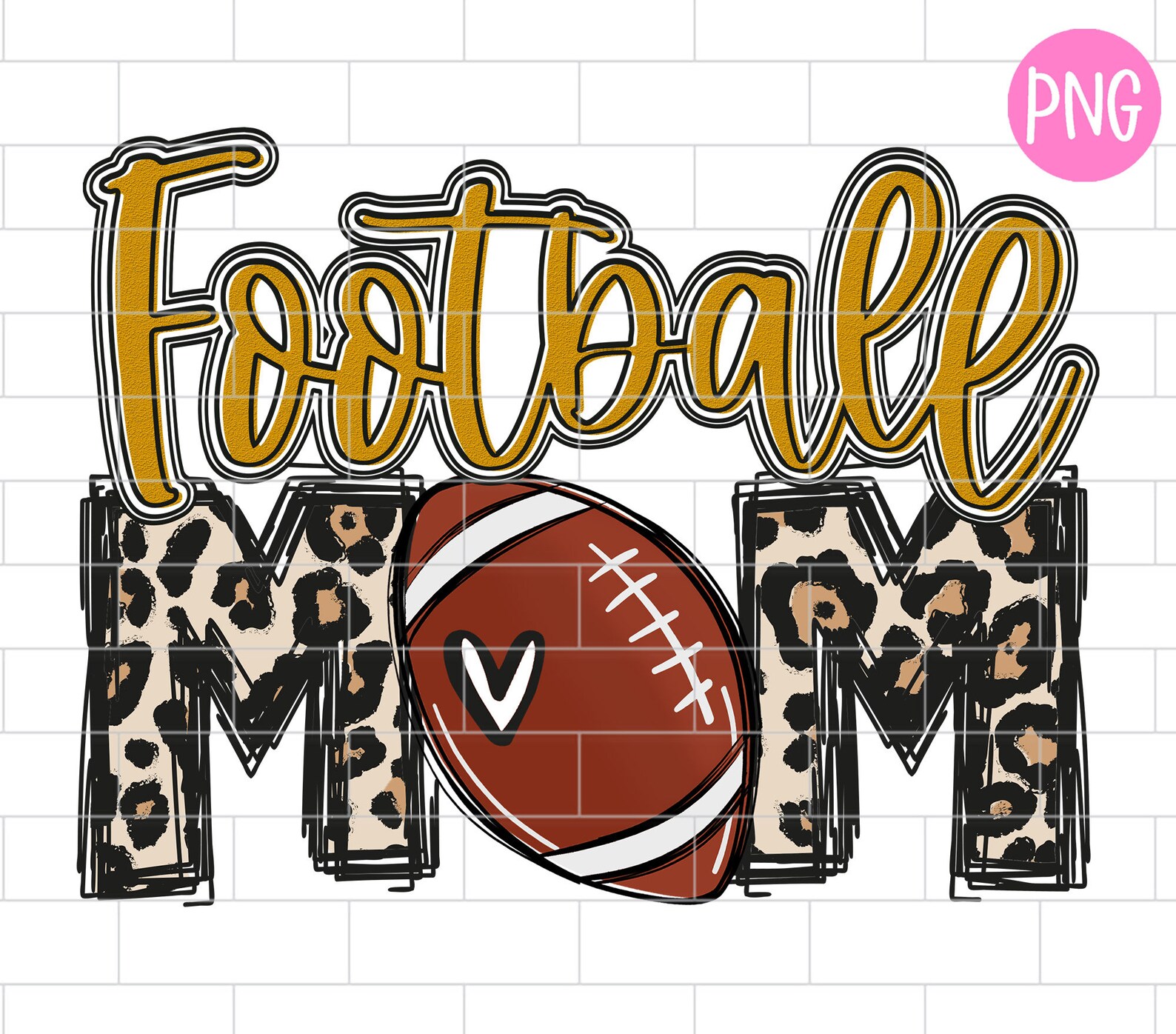 Football Mom Gold PNG, Sublimation Design Downloads - Etsy
