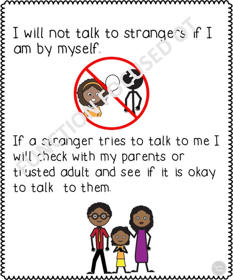 Stranger Safety Social Story: Printable Kids' Safety Narrative (PDF ...