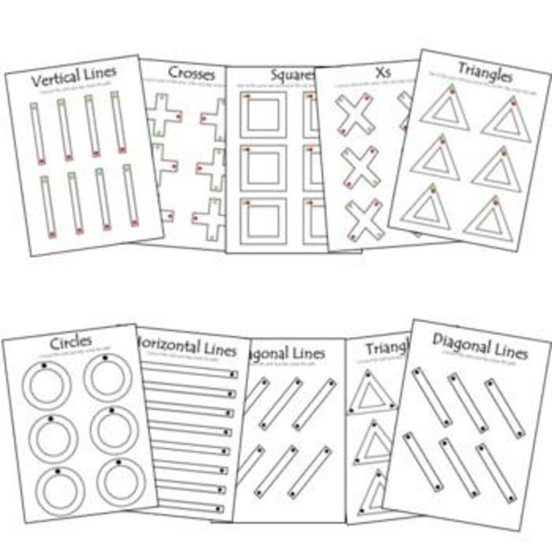 Pre-writing Strokes & Shapes Packet - Fine Motor OT Preschool Tracing ...