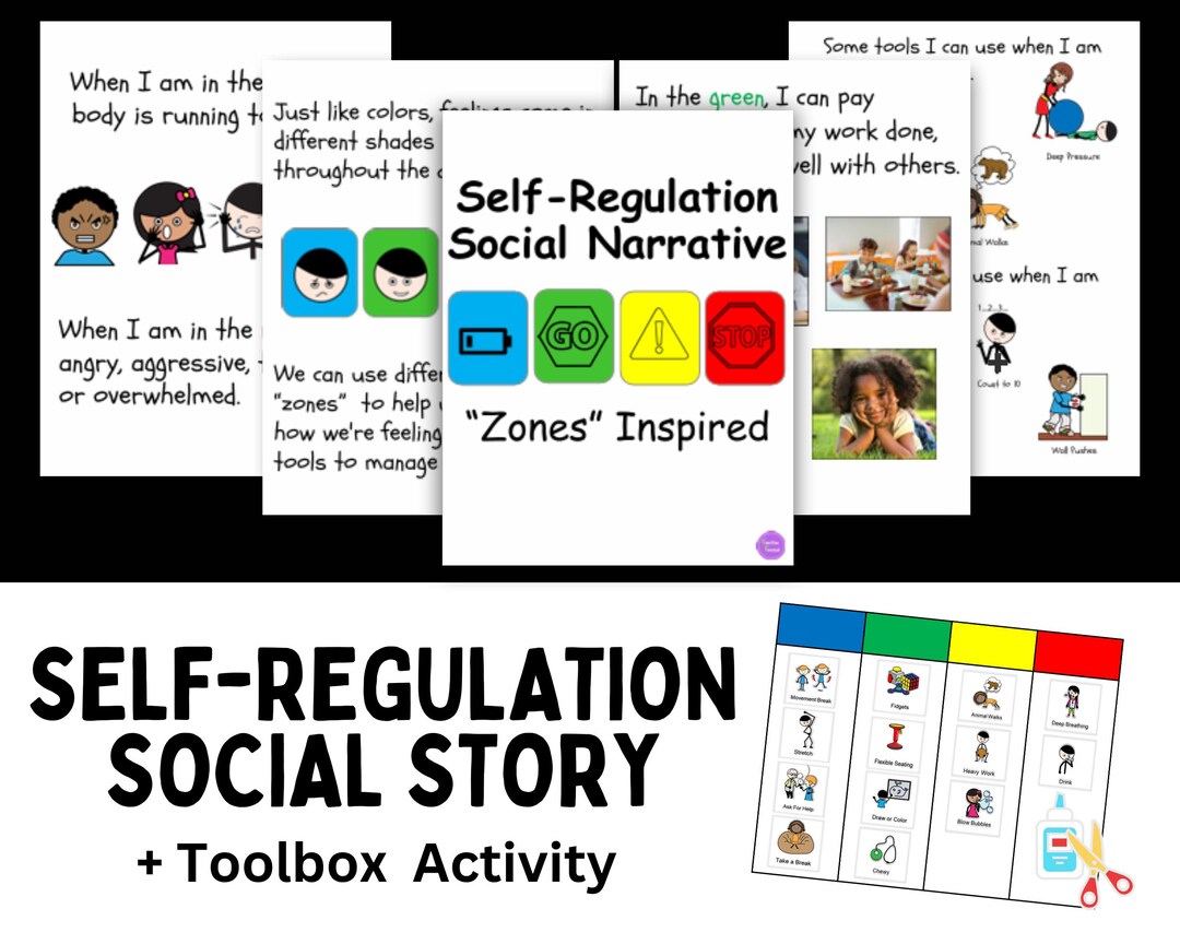 Zones of Regulation Inspired Social Story- SEL OT SPED- Cut-and-paste ...