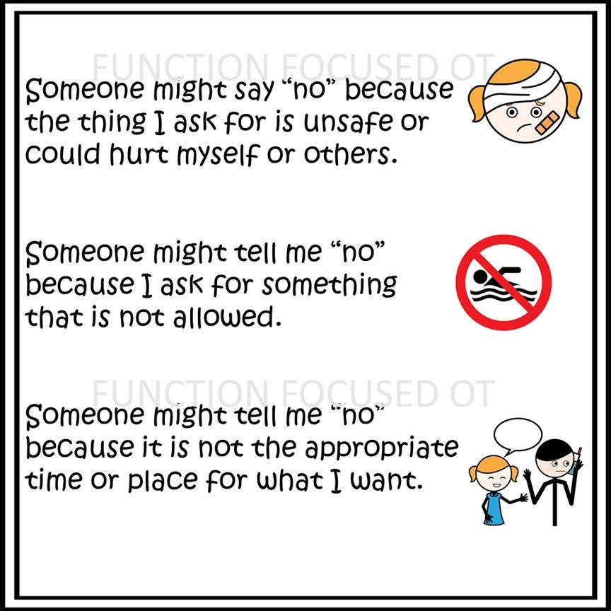 Accepting No Social Story: Emotional Regulation & Coping Skills ...