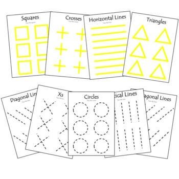 Pre-writing Strokes & Shapes Packet - Fine Motor OT Preschool Tracing ...