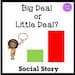 Big Deal Little Deal Social Story: Behavior Regulation Printable (PDF ...