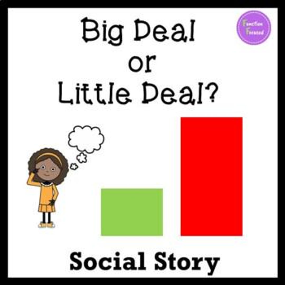 Big Deal or Little Deal - Social Story - Digital Printable for Behavior ...