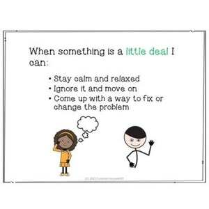 Big Deal Little Deal Social Story: Behavior Regulation Printable (PDF ...