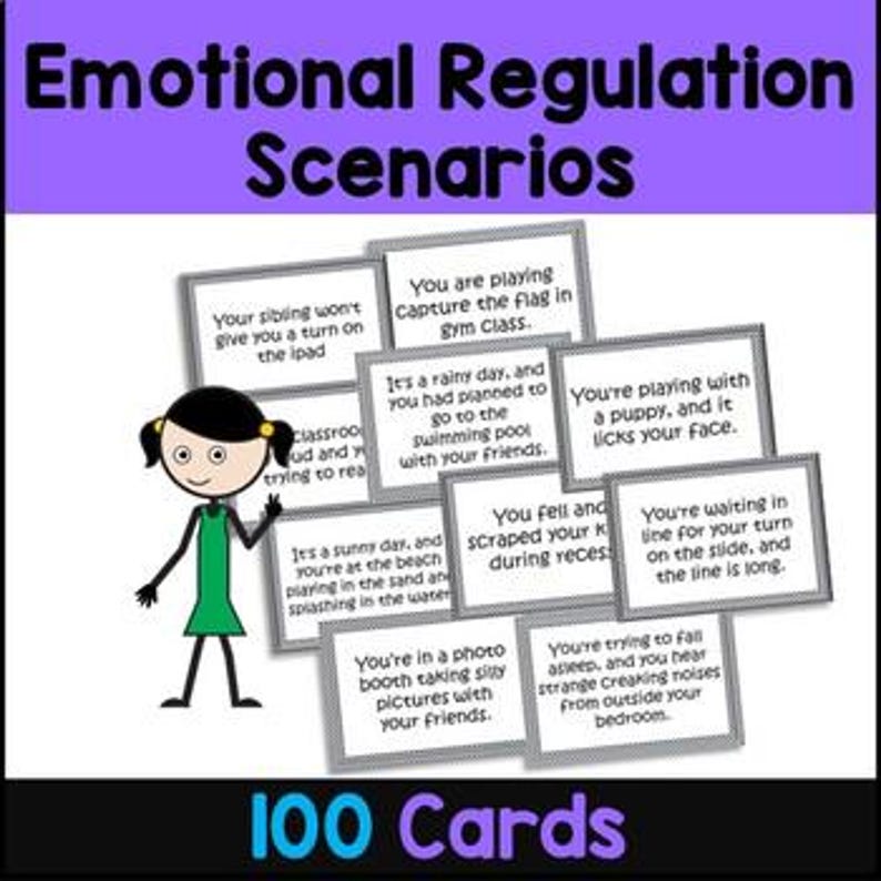 Social Emotional Regulation Scenario Task Cards - Digital Printable for ...